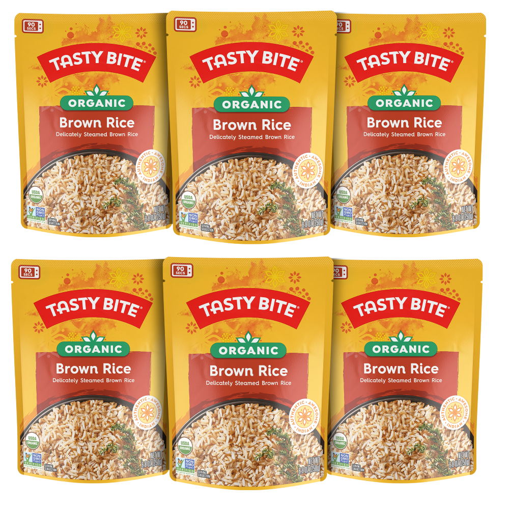 Organic Brown Rice - Pack of 6 | Tasty Bite | Tasty Bite