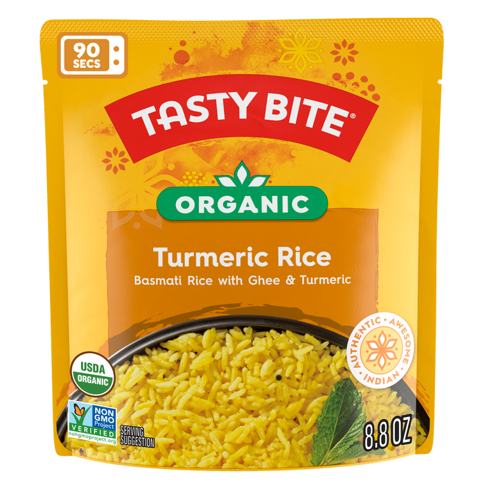 Organic Indian Turmeric Rice - 6 Pack | Tasty Bite | Tasty Bite